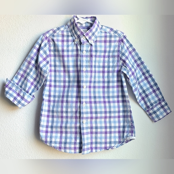 Crewcuts | Shirts & Tops | Crewcuts J Crew Boys Button Down Blue Purple ...